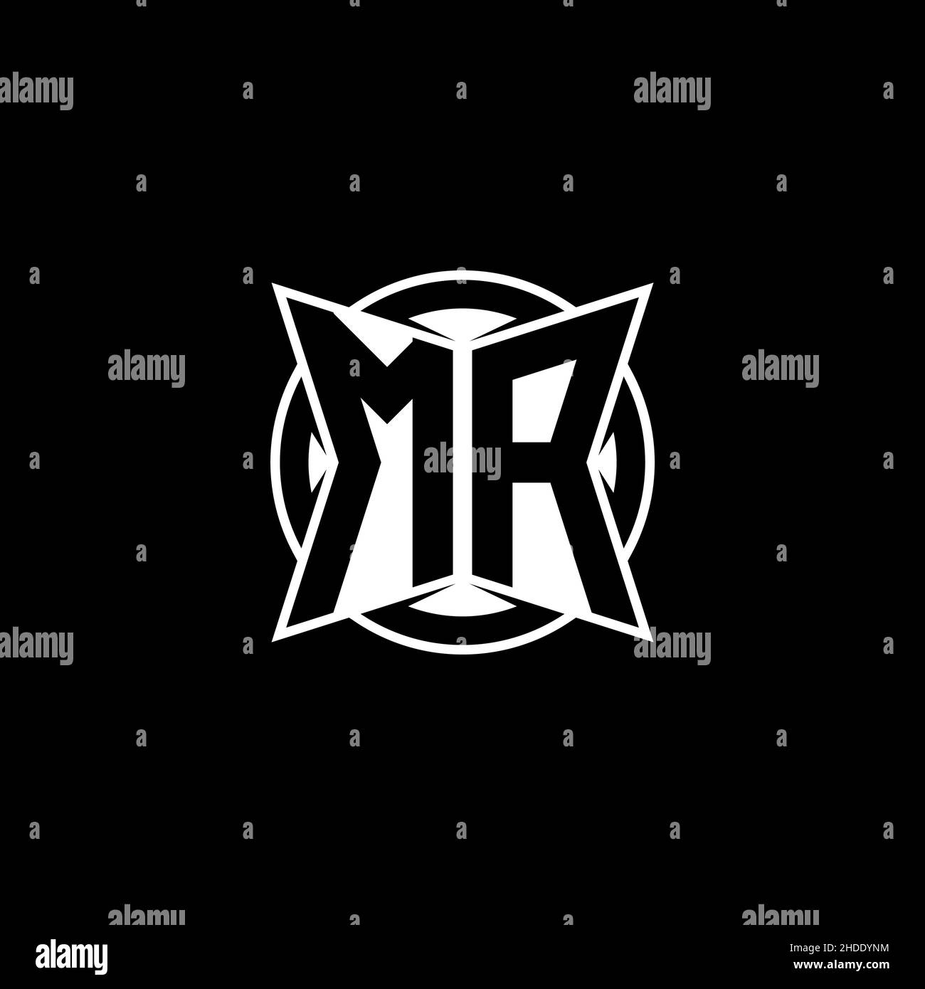 MA Monogram logo letter with simple modern shape style design. Circle ...