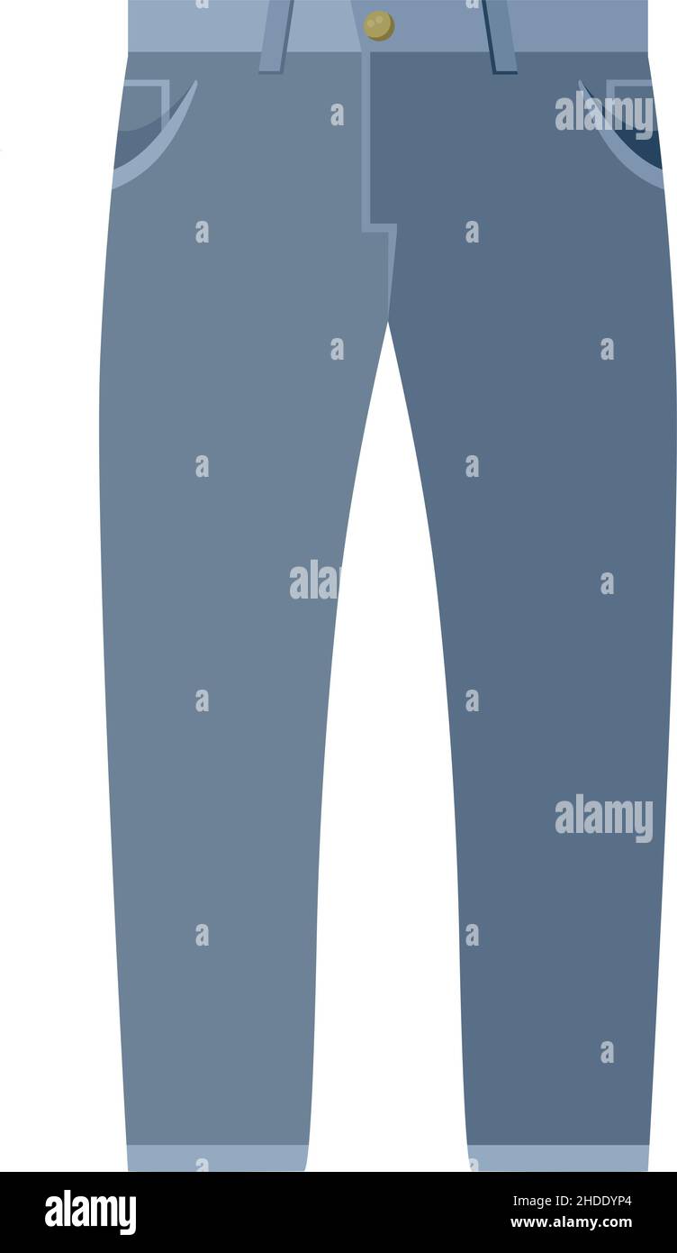 Vector Flat Design Blue Jeans Stock Vector Image & Art - Alamy