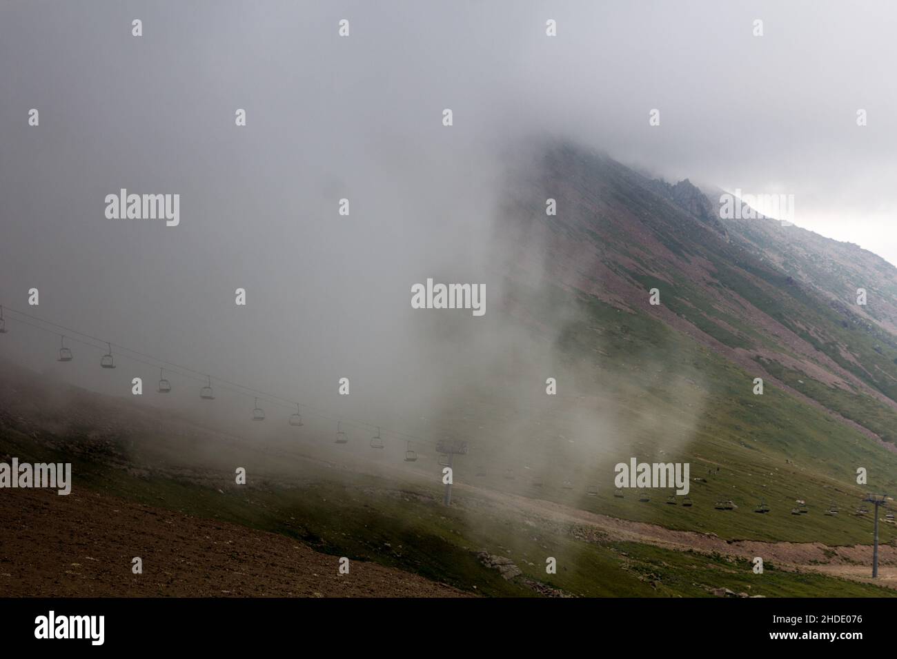 Cable car at the Talgar pass near Almaty, Kazakhstan Stock Photo - Alamy