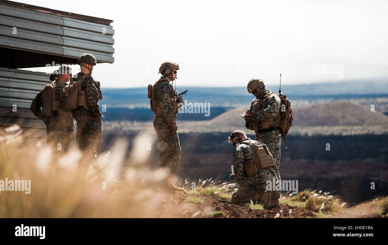 U.S. Marines with 3d Marines and 12th Marines call for close air ...