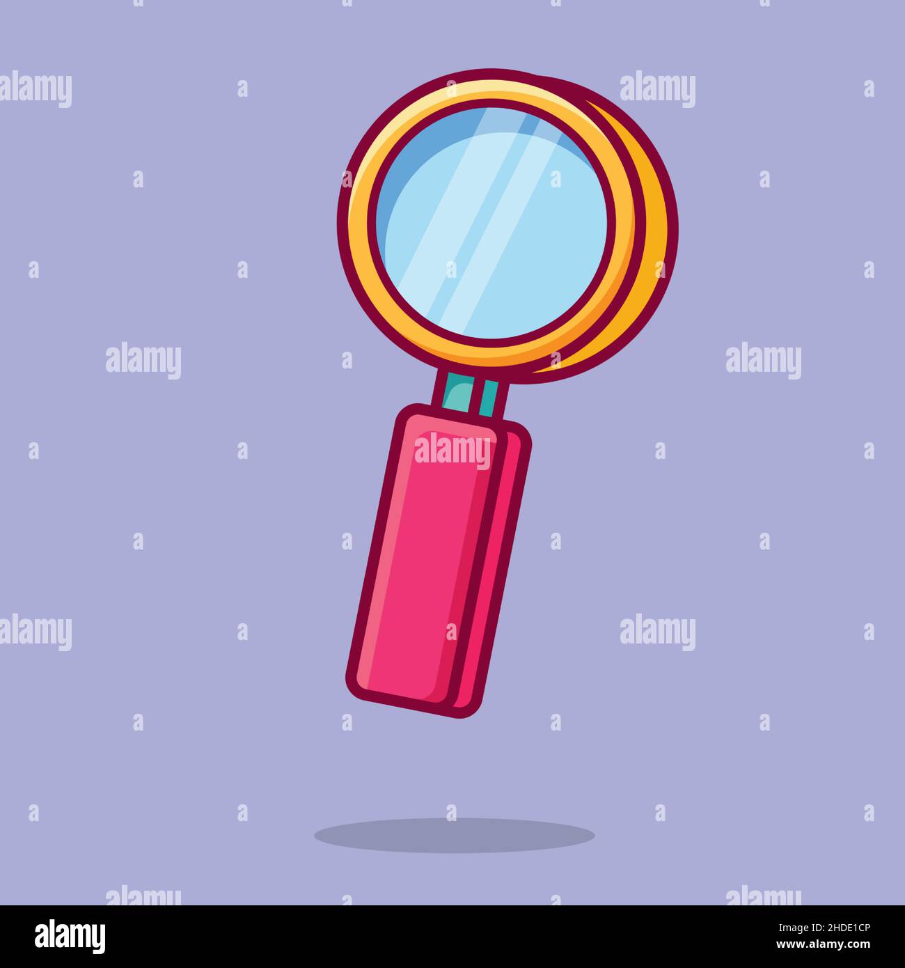 magnifying glass isolated cartoon vector illustration in flat style ...