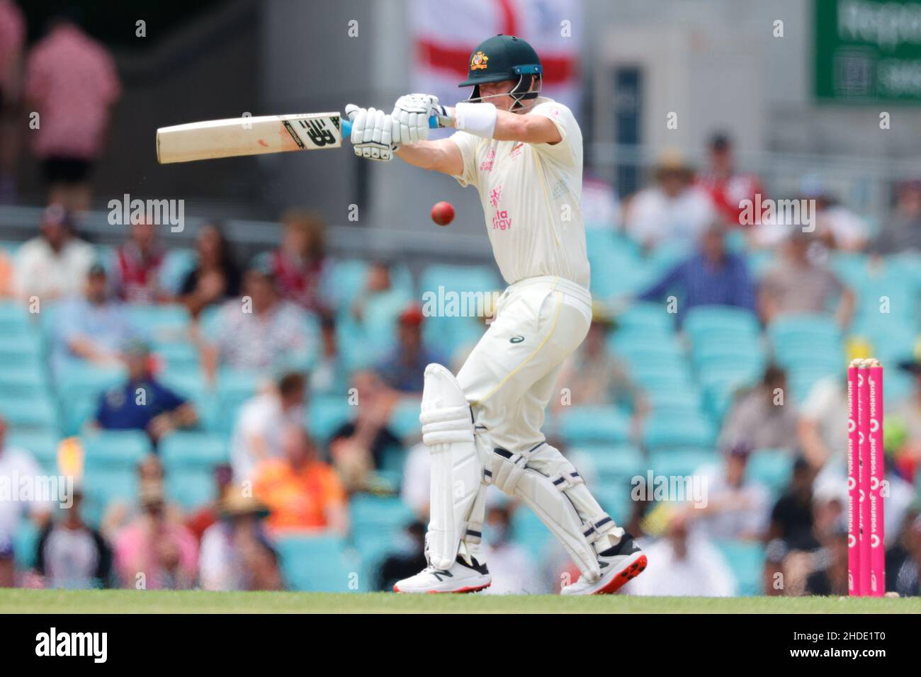 Sydney, Australia. 06th Jan, 2022. Steve Smith of Australia plays a ...