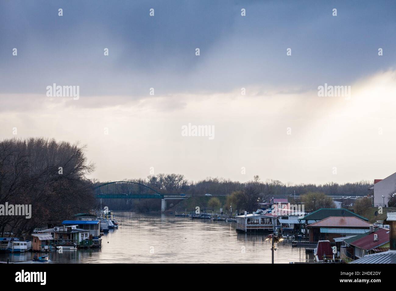 Picture of Pancevo waterfront from the Tamis river. Pancevo is a city ...