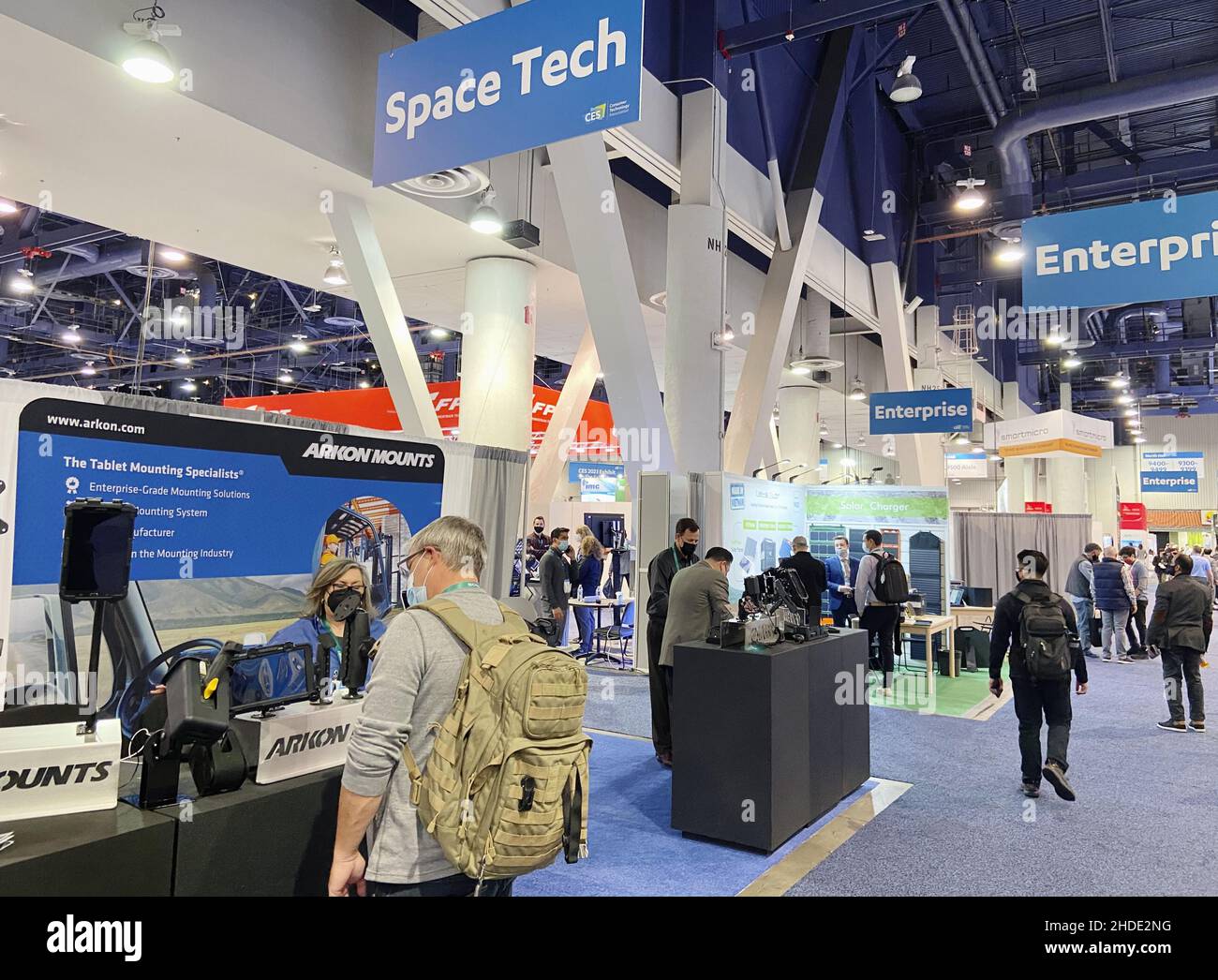 Las Vegas, Nevada, USA . 5th January, 2022. The Space Tech area is ...