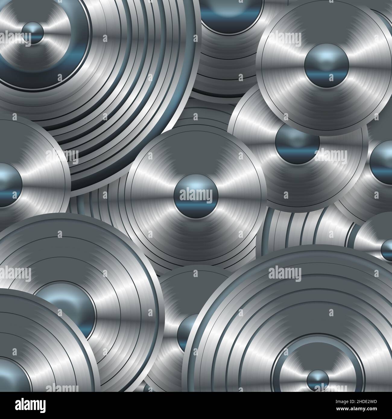 Multi-sized silver and pale blue metallic circles Stock Photo - Alamy