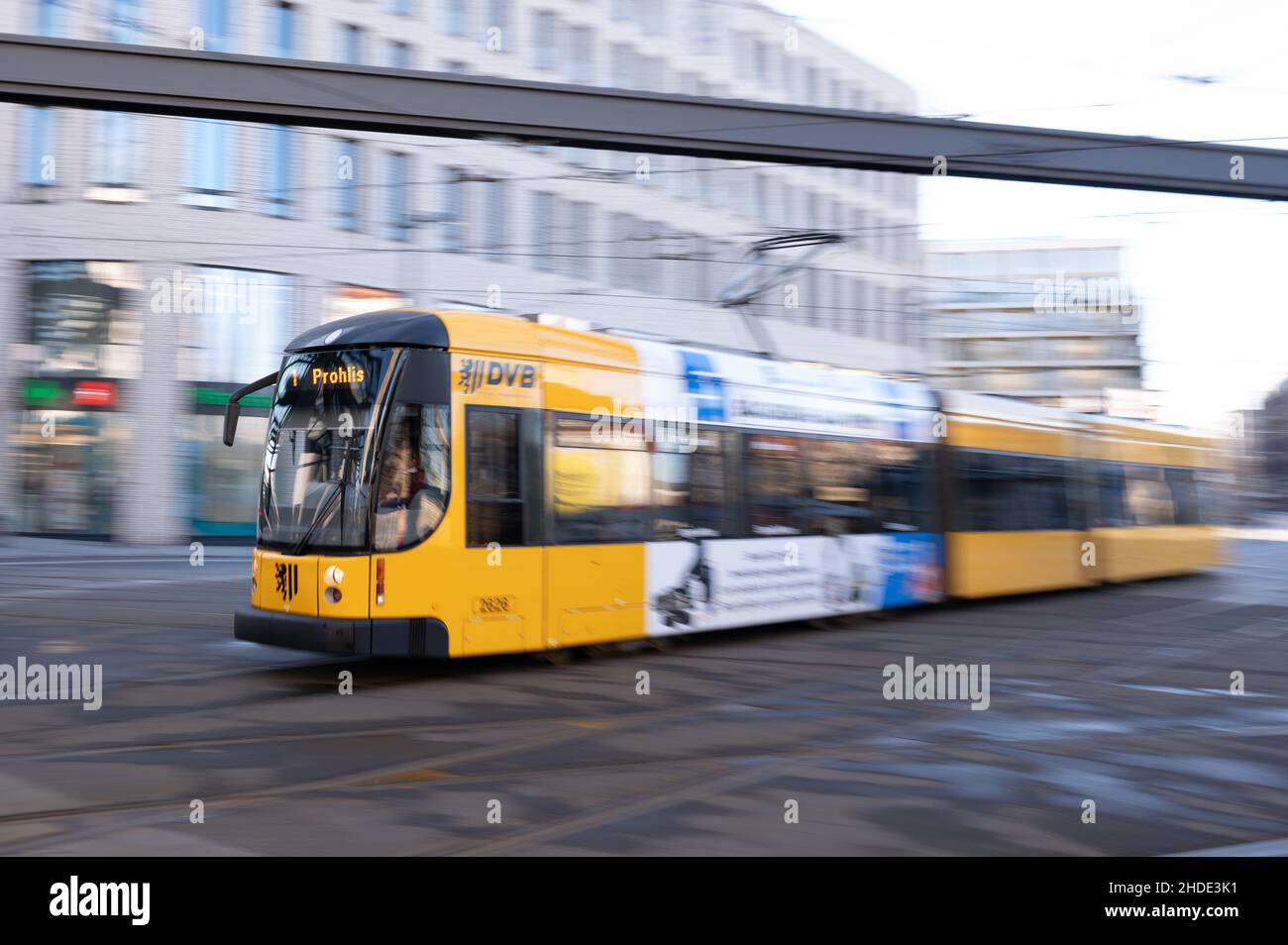 Dresden, Germany. 05th Jan, 2022. A tram of the Dresdner ...