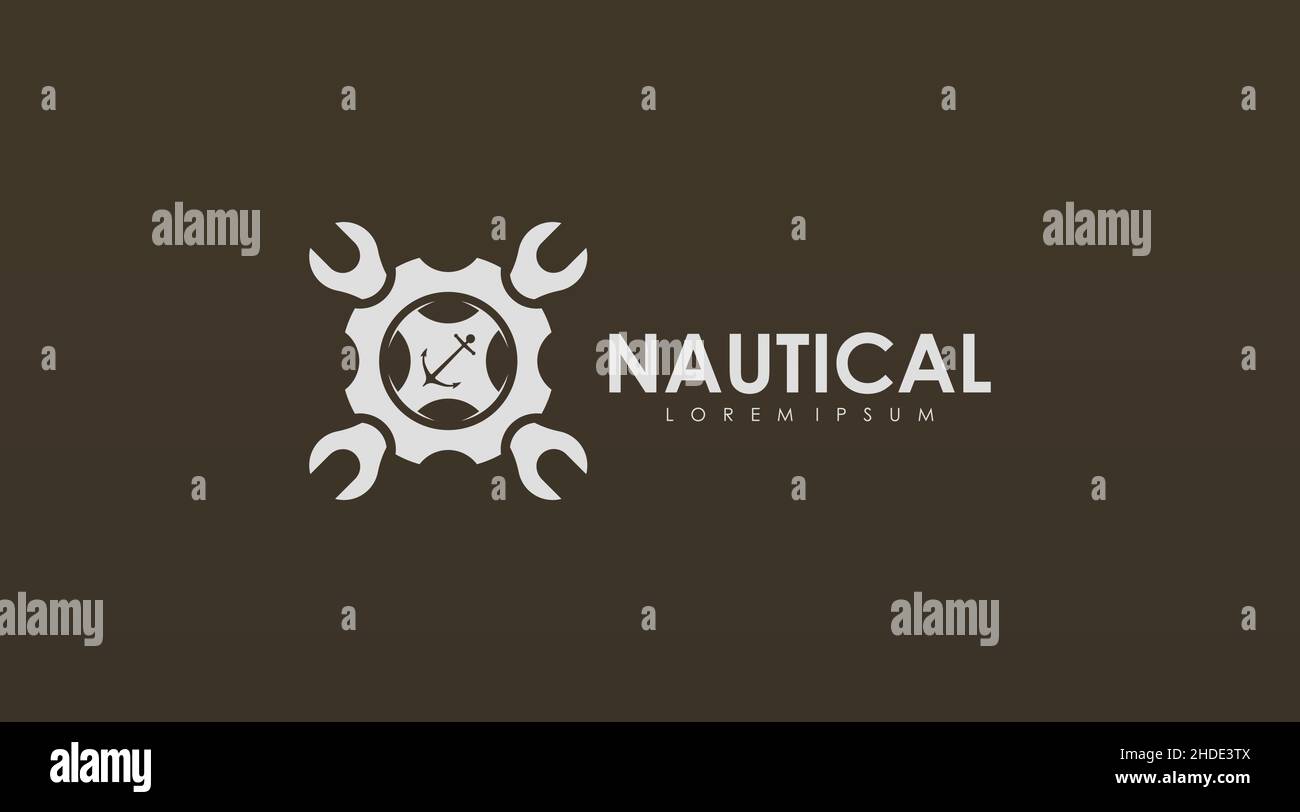 Nautical Logo Design Concept Vector. Marine and Maritime Logo Template ...