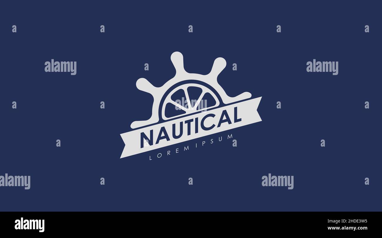 Nautical Logo Design Concept Vector. Marine and Maritime Logo Template ...