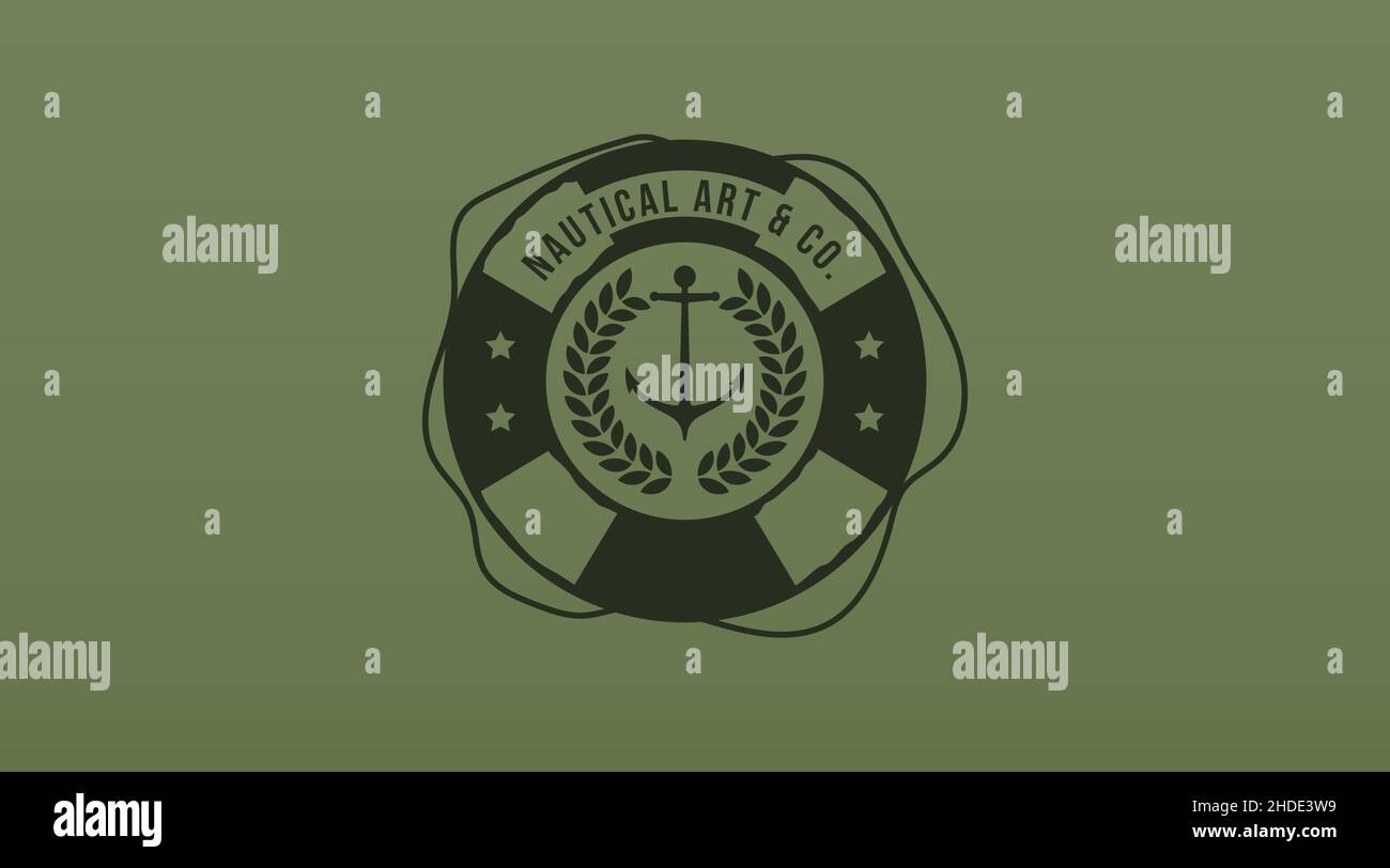 Nautical Logo Design Concept Vector. Marine and Maritime Logo Template ...