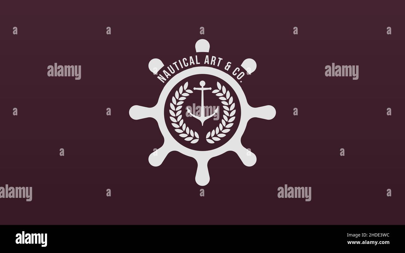 Nautical Logo Design Concept Vector. Marine and Maritime Logo Template ...