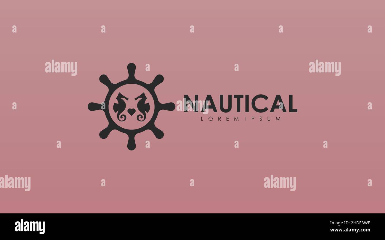 Nautical Logo Design Concept Vector. Marine and Maritime Logo Template ...