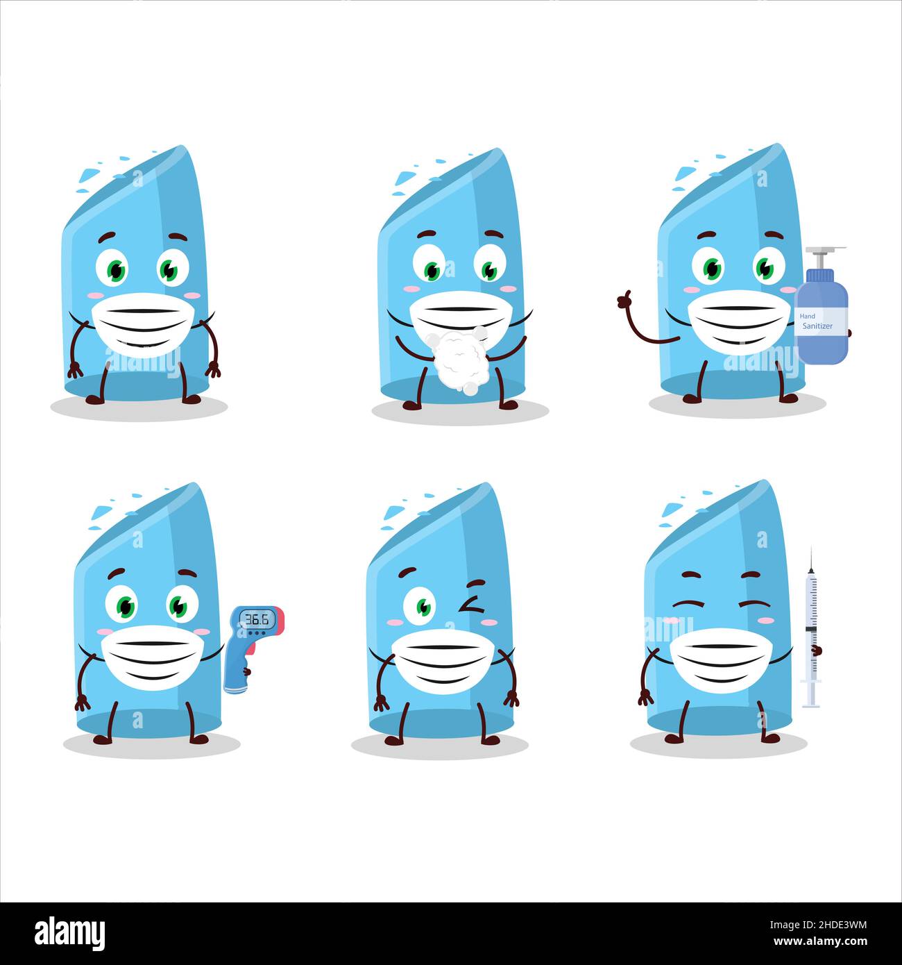 A picture of blue chalk cartoon design style keep staying healthy ...