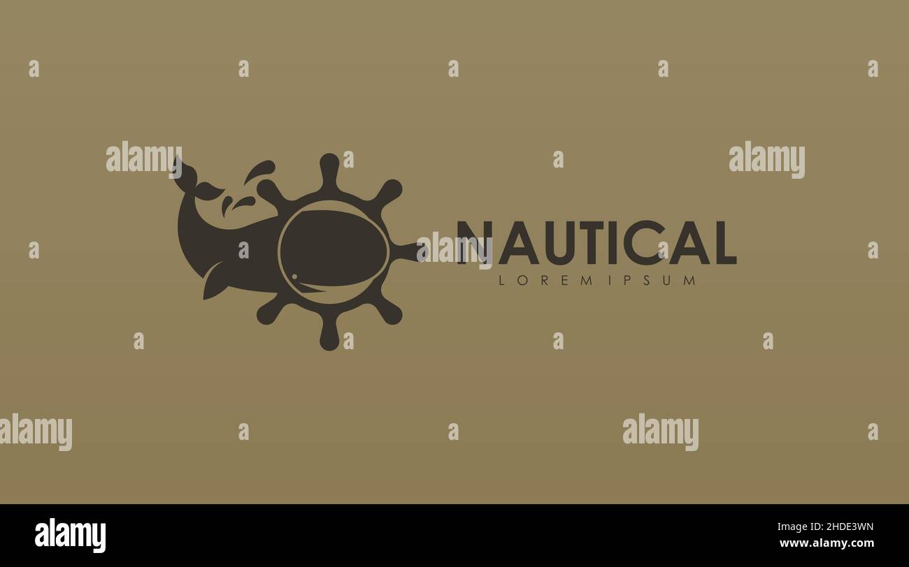 Nautical Logo Design Concept Vector. Marine and Maritime Logo Template ...
