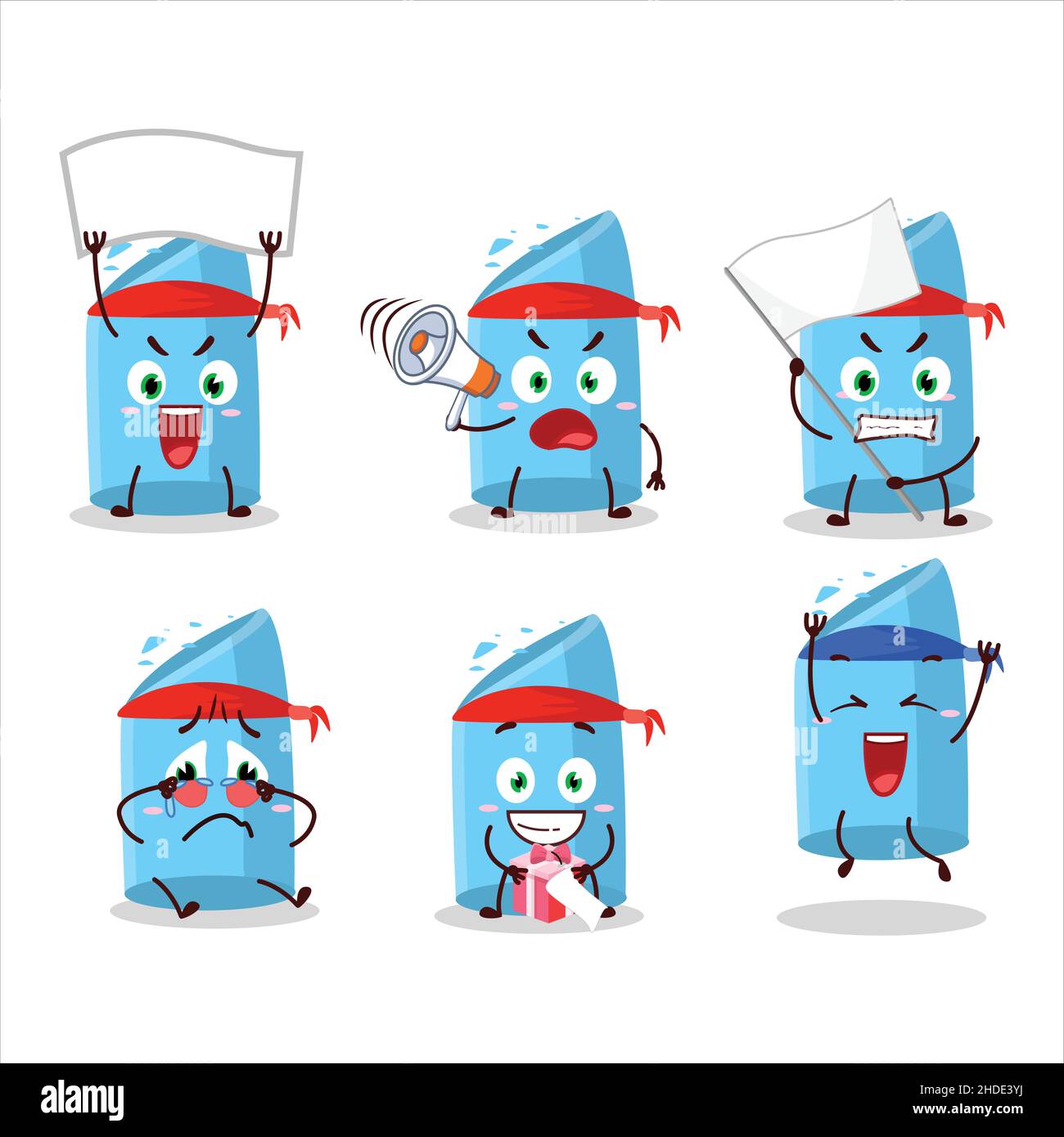 Mascot design style of blue chalk character as an attractive supporter ...