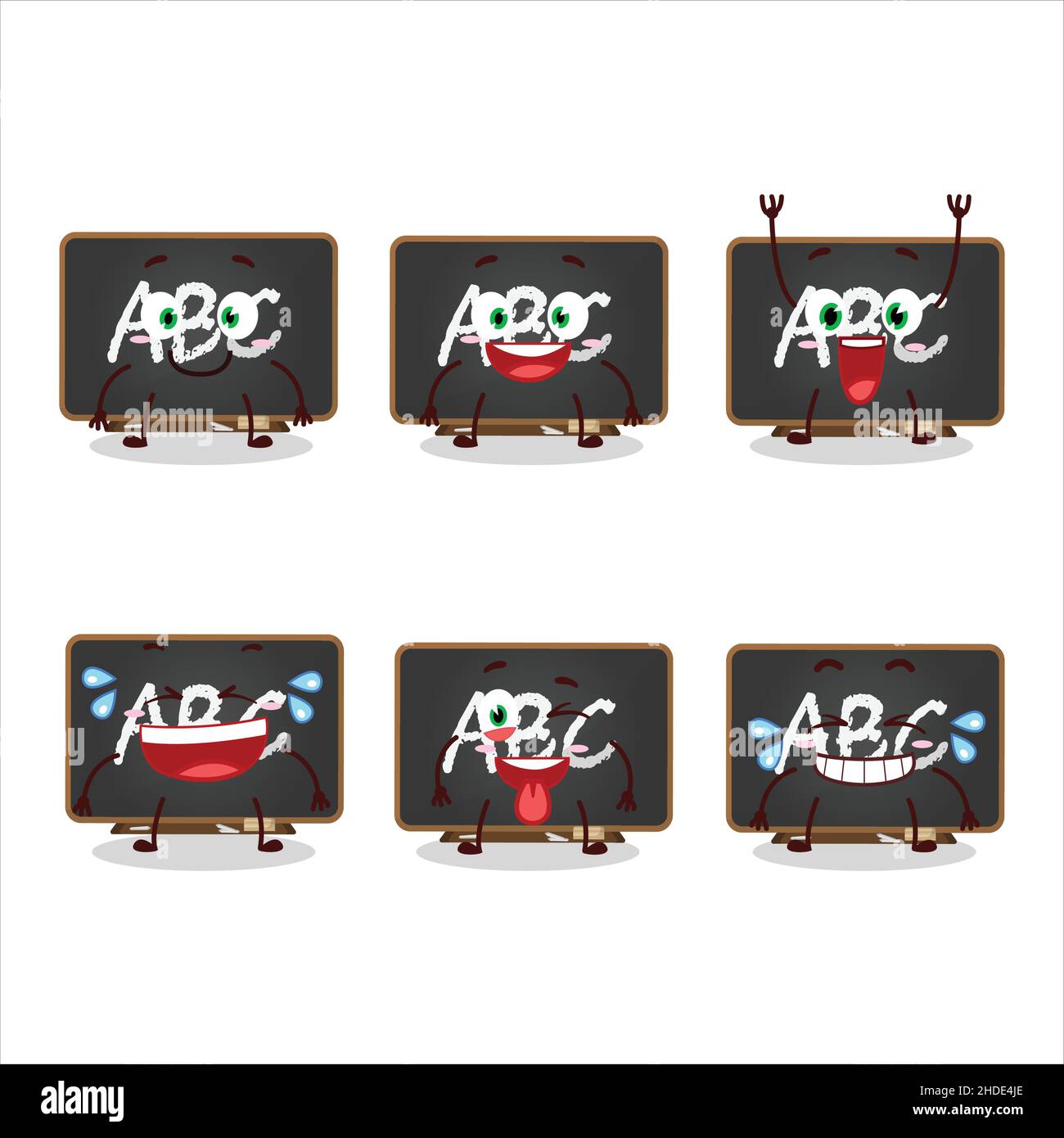 Cartoon character of chalkboard with smile expression. Vector ...