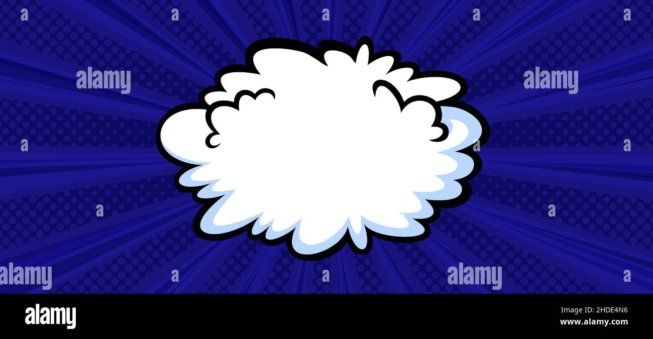 Surprising boom cloud in halftone background for sales and promotions ...