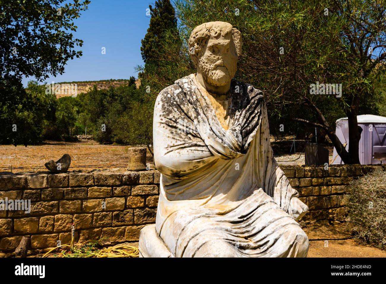 The Praetorium, ancient Roman era ruins at Gortyna of Crete island in ...
