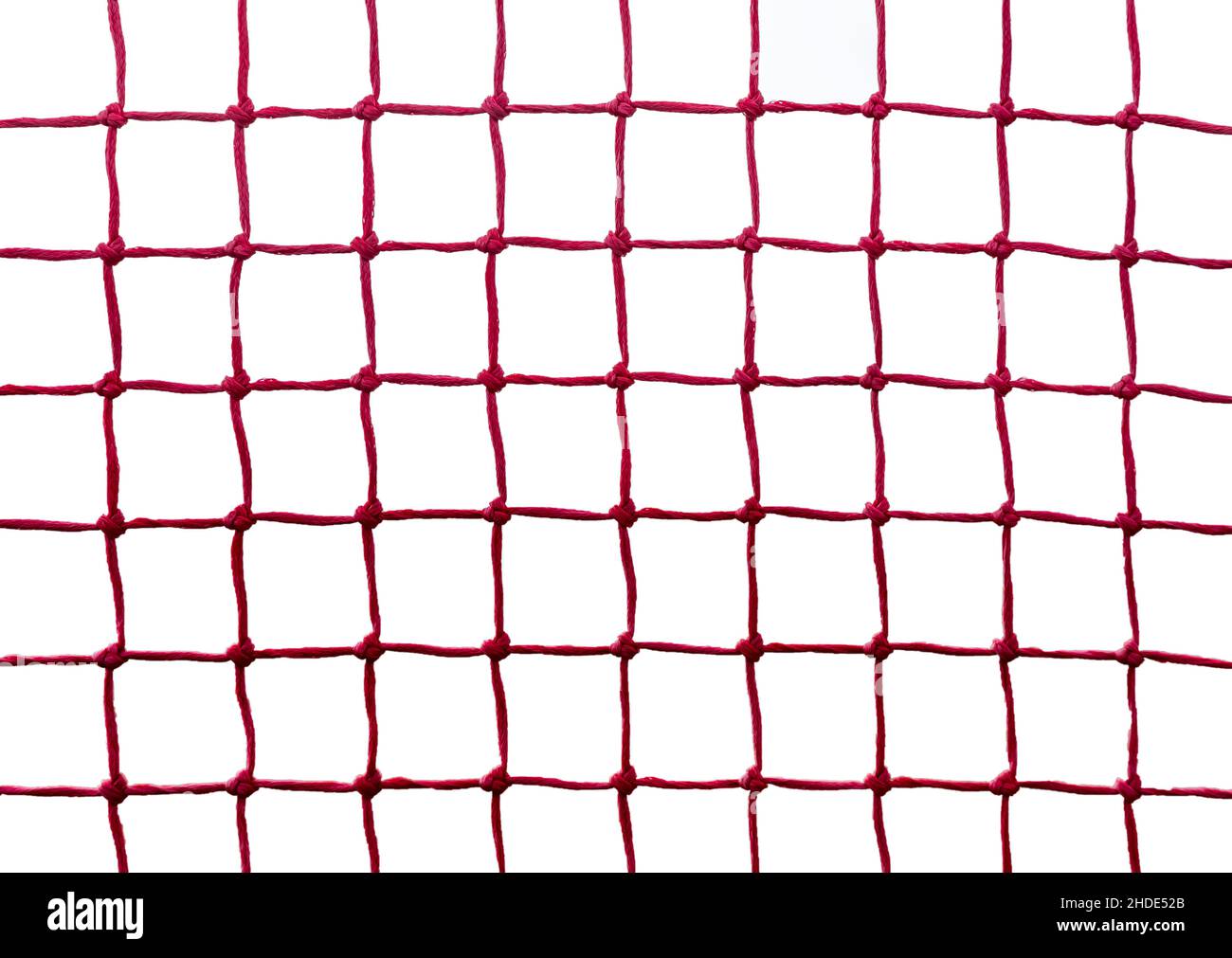 Red goal net isolated on the white background Stock Photo - Alamy