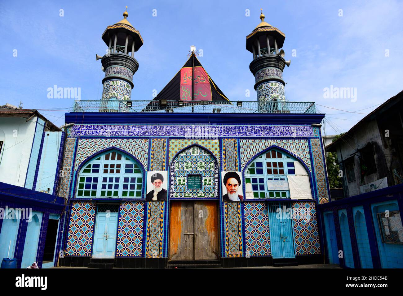 The Iranian mosque at Imamwada Bhendi Bazar in Mumbai, India Stock ...