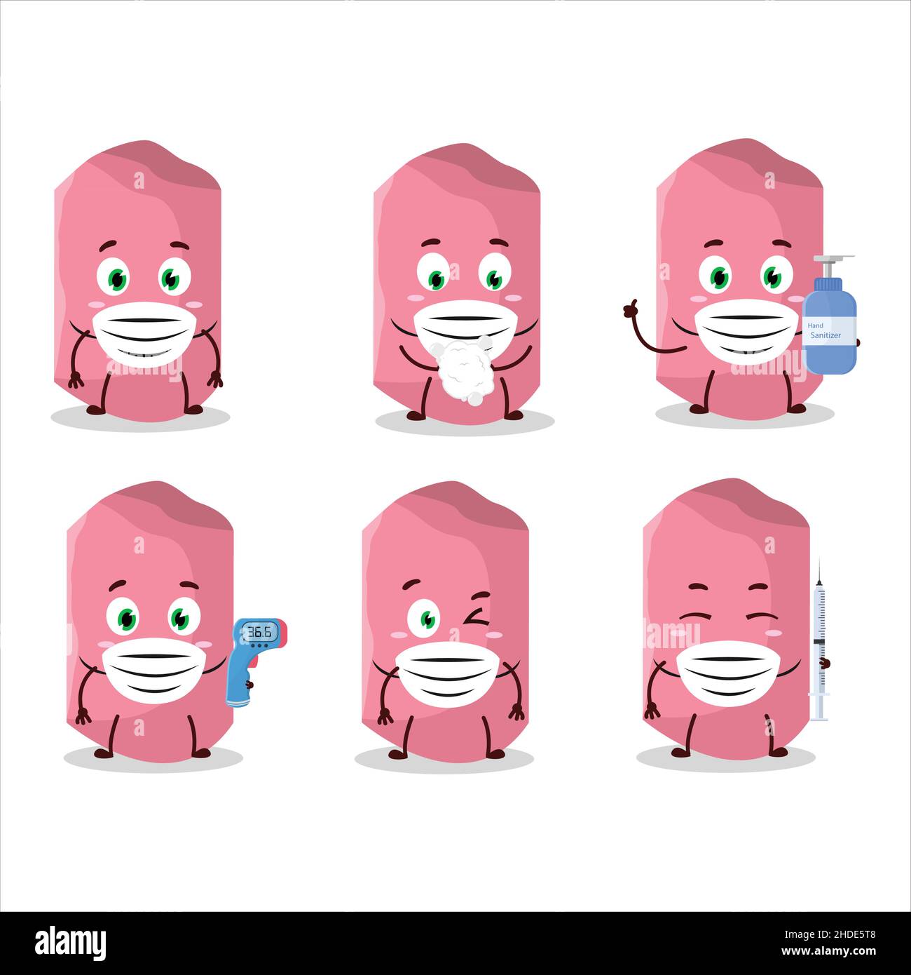 A picture of pink chalk cartoon design style keep staying healthy ...