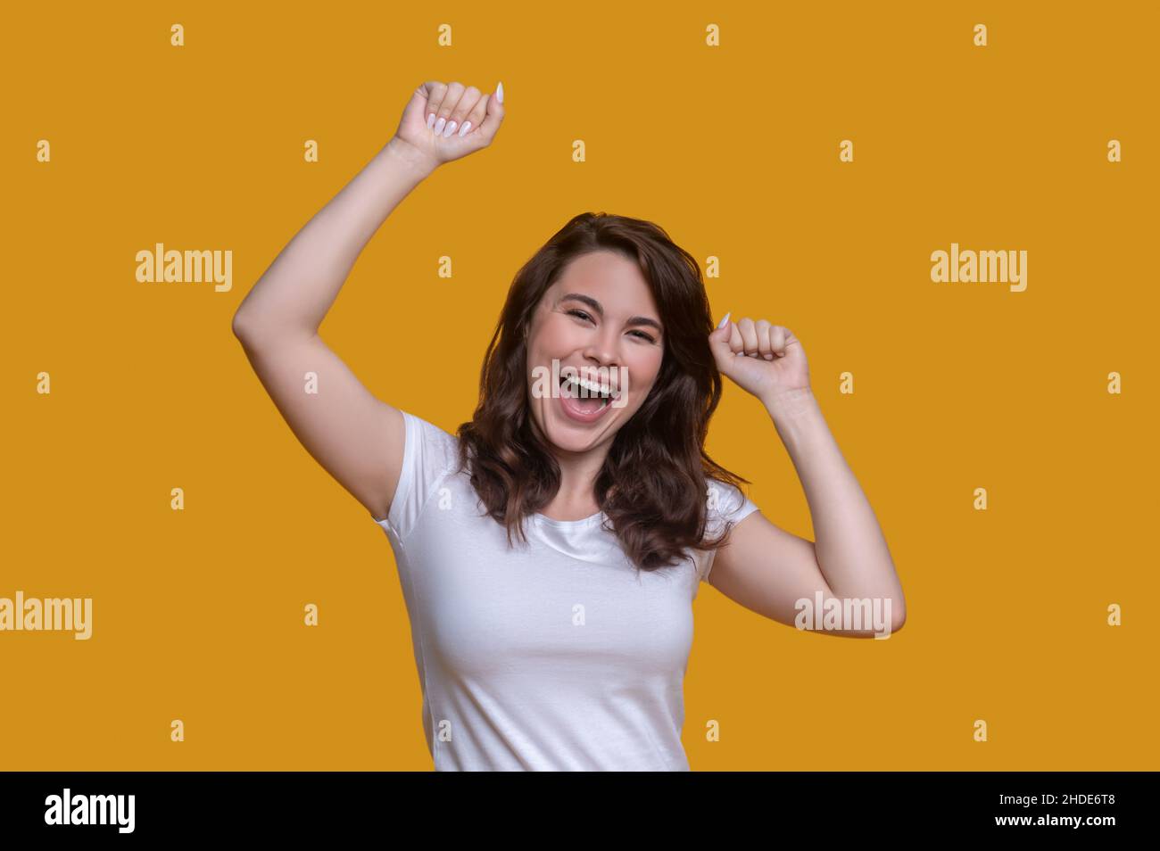 Contented woman hi-res stock photography and images - Alamy