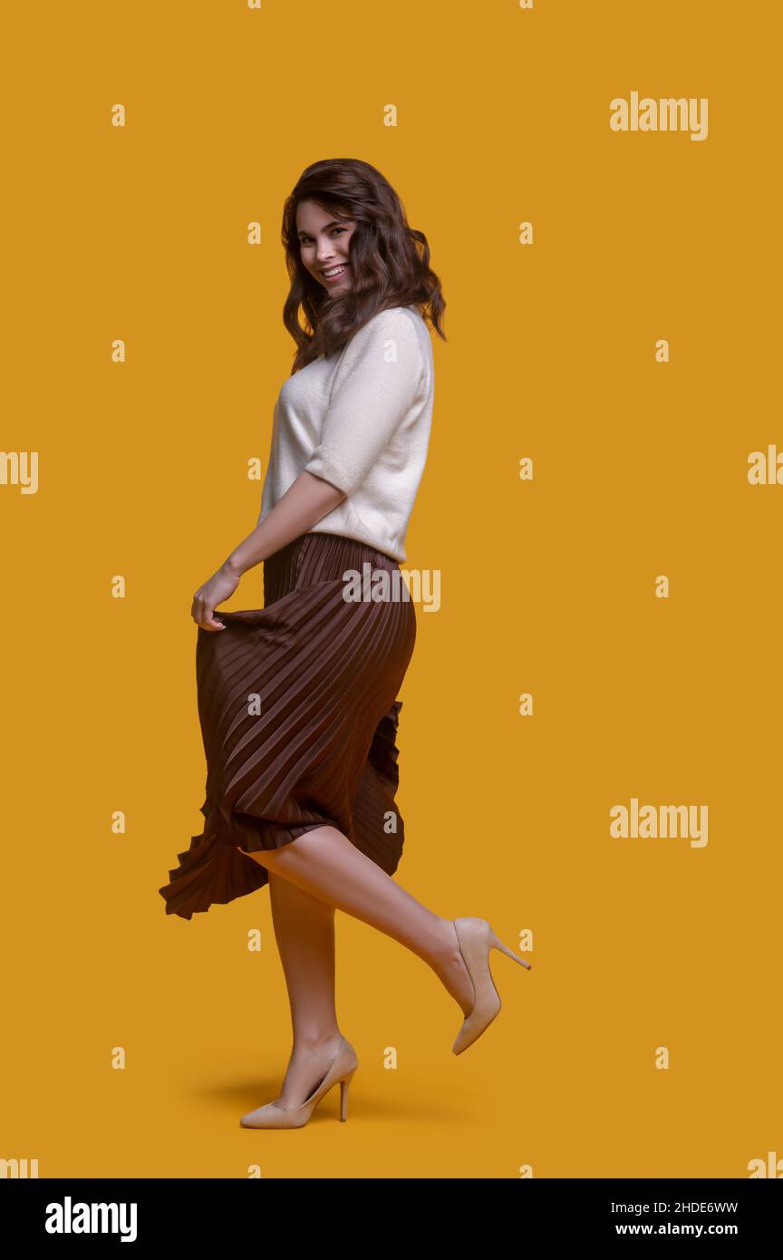 Full pleated skirt hi-res stock photography and images - Alamy