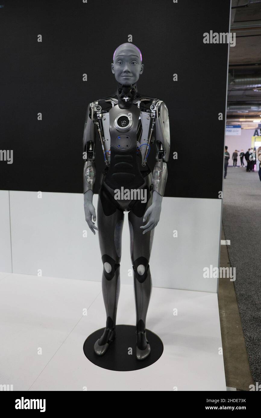 Las Vegas, NV, USA. 5th Jan, 2022. Ameca the humanoid robot, created by ...