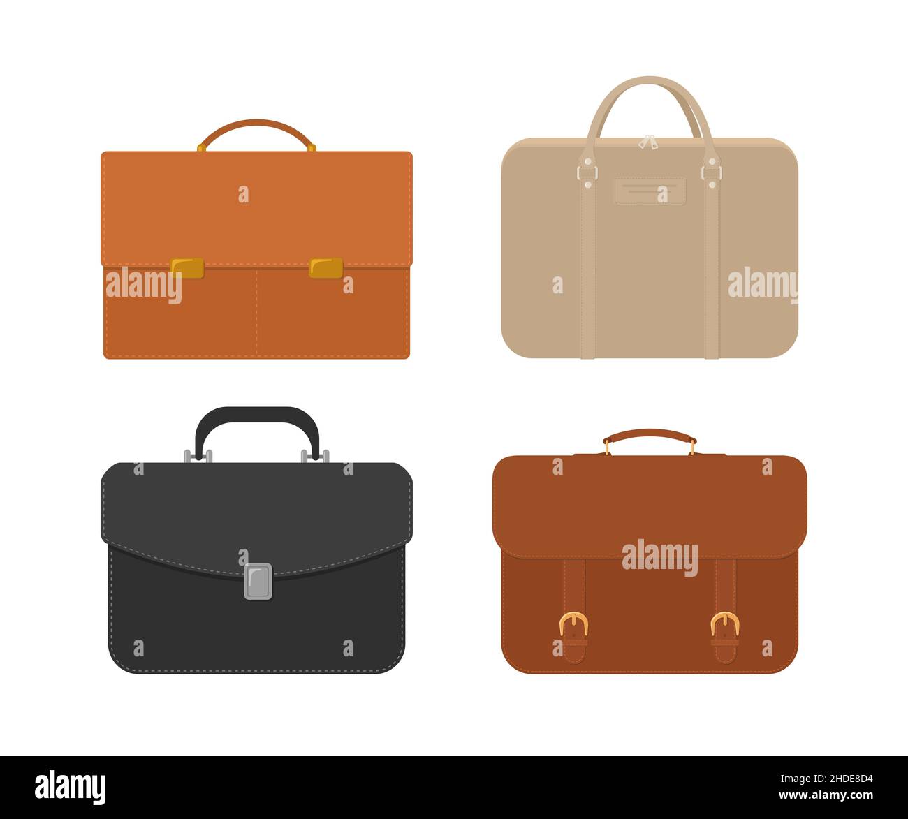 Briefcase isolated on white background. Cartoon flat style Stock Vector ...