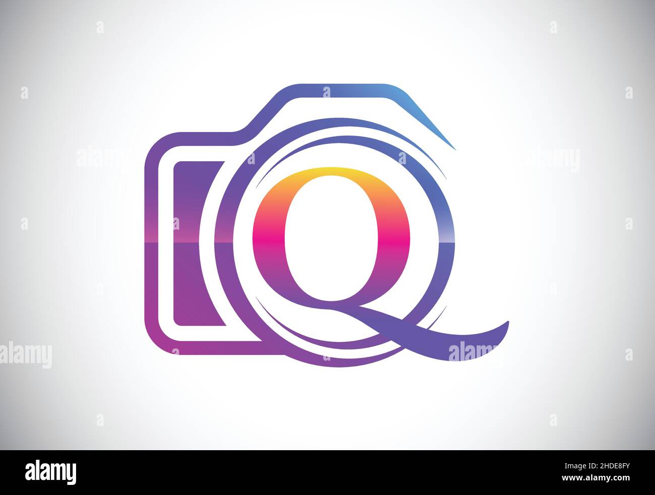 Initial monogram letter with a camera icon. Logo for photography ...