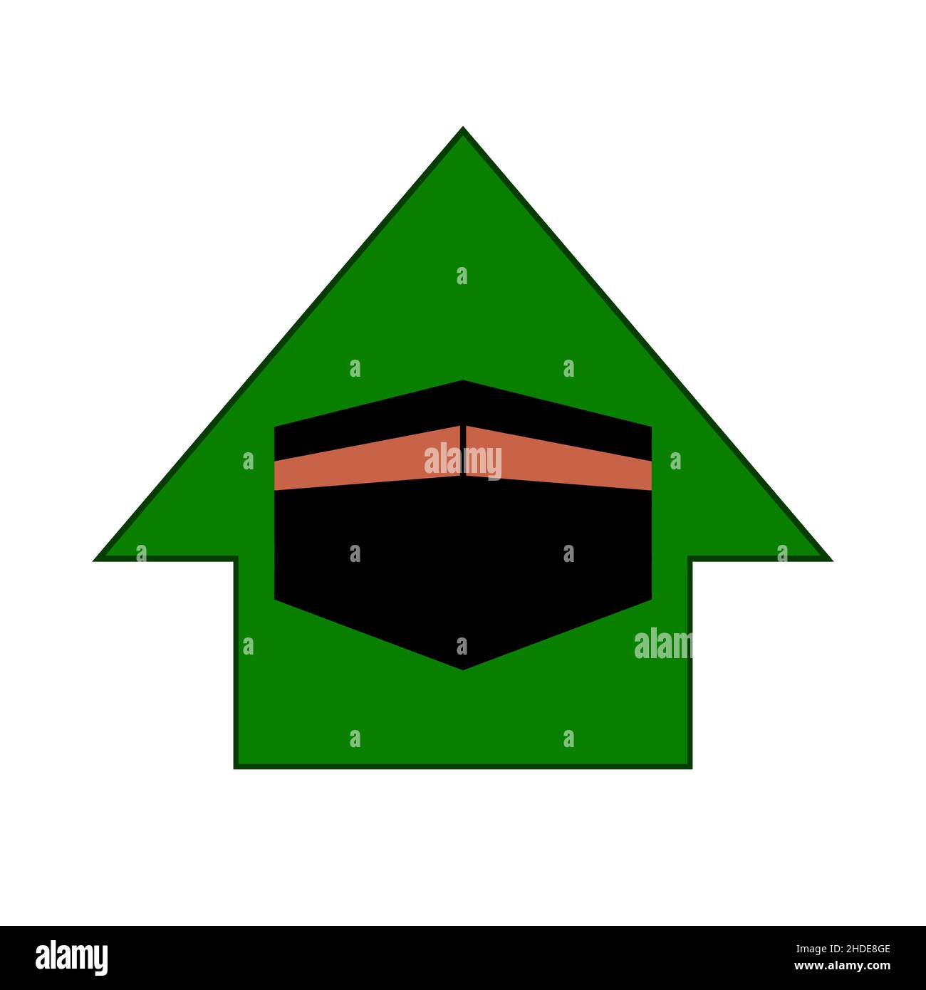 qibla muslim prayer direction badge used in various rooms or buildings ...