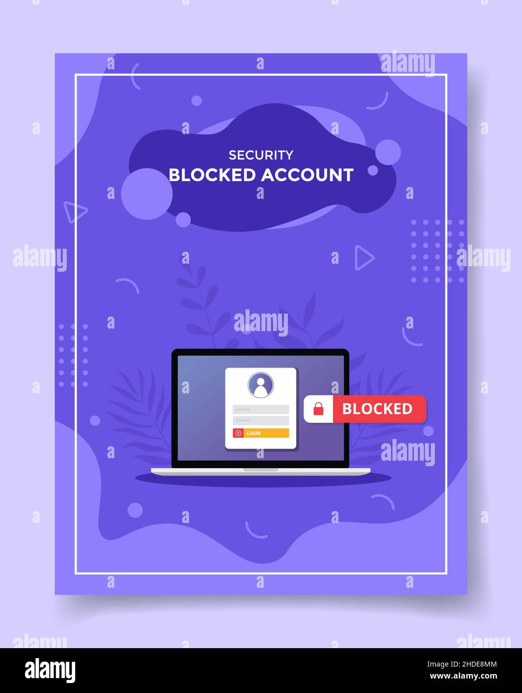 blocked account concept for template of banners, flyer, books, and ...