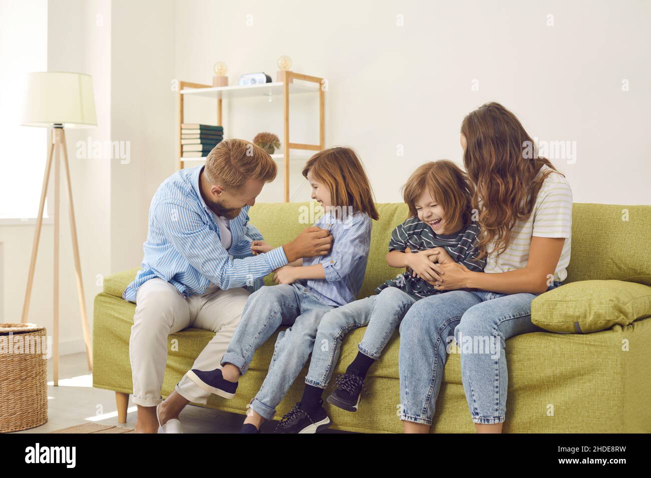 Tickling kids hi-res stock photography and images - Alamy