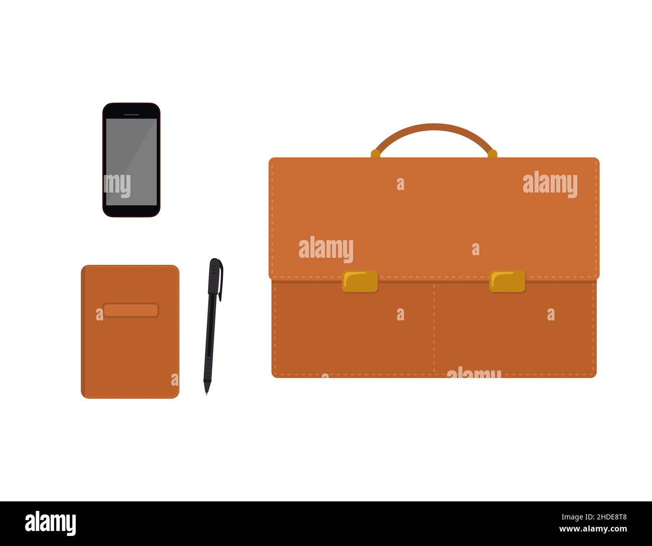 Briefcase isolated on white background. Cartoon flat style. Vector ...