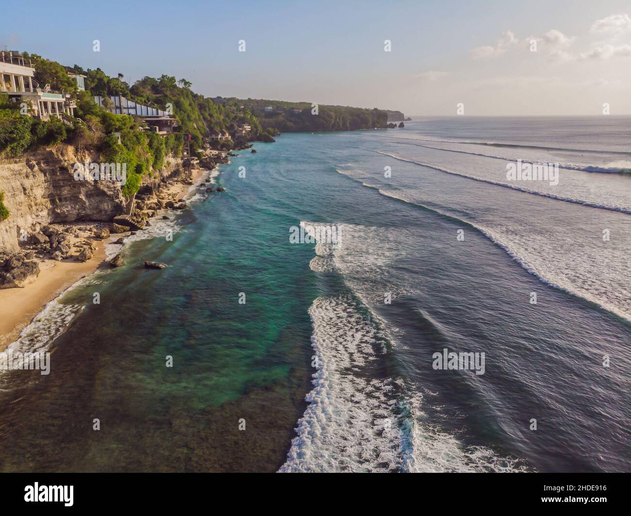Aerial shot. Photos from the drone. Beach Dreamland Bali Indonesia ...