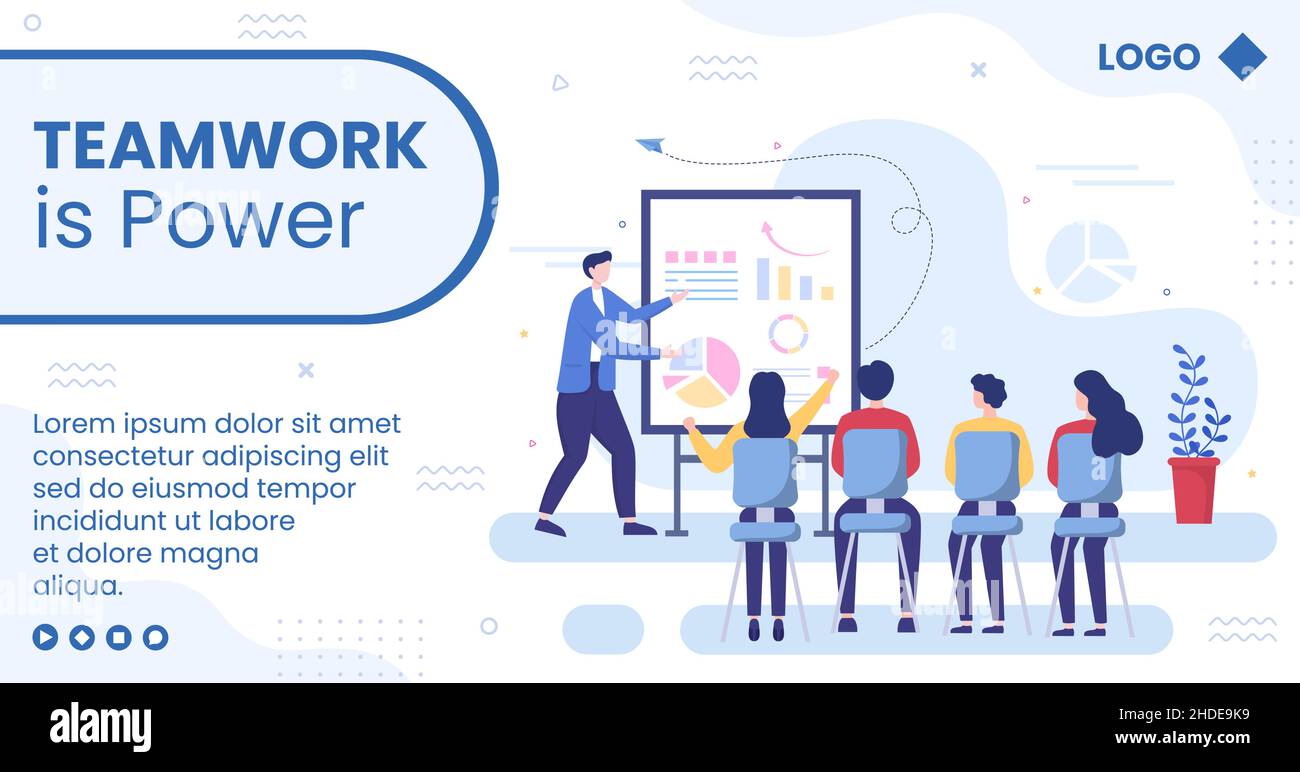 Business Online Training, Seminar or Courses Post Template Flat ...