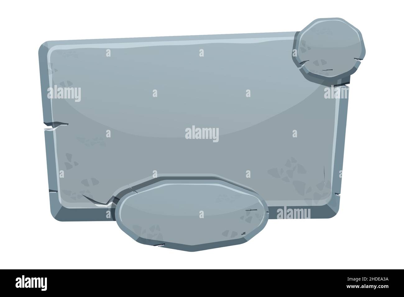 Stone game menu for selection or navigation in fantasy cartoon style ...