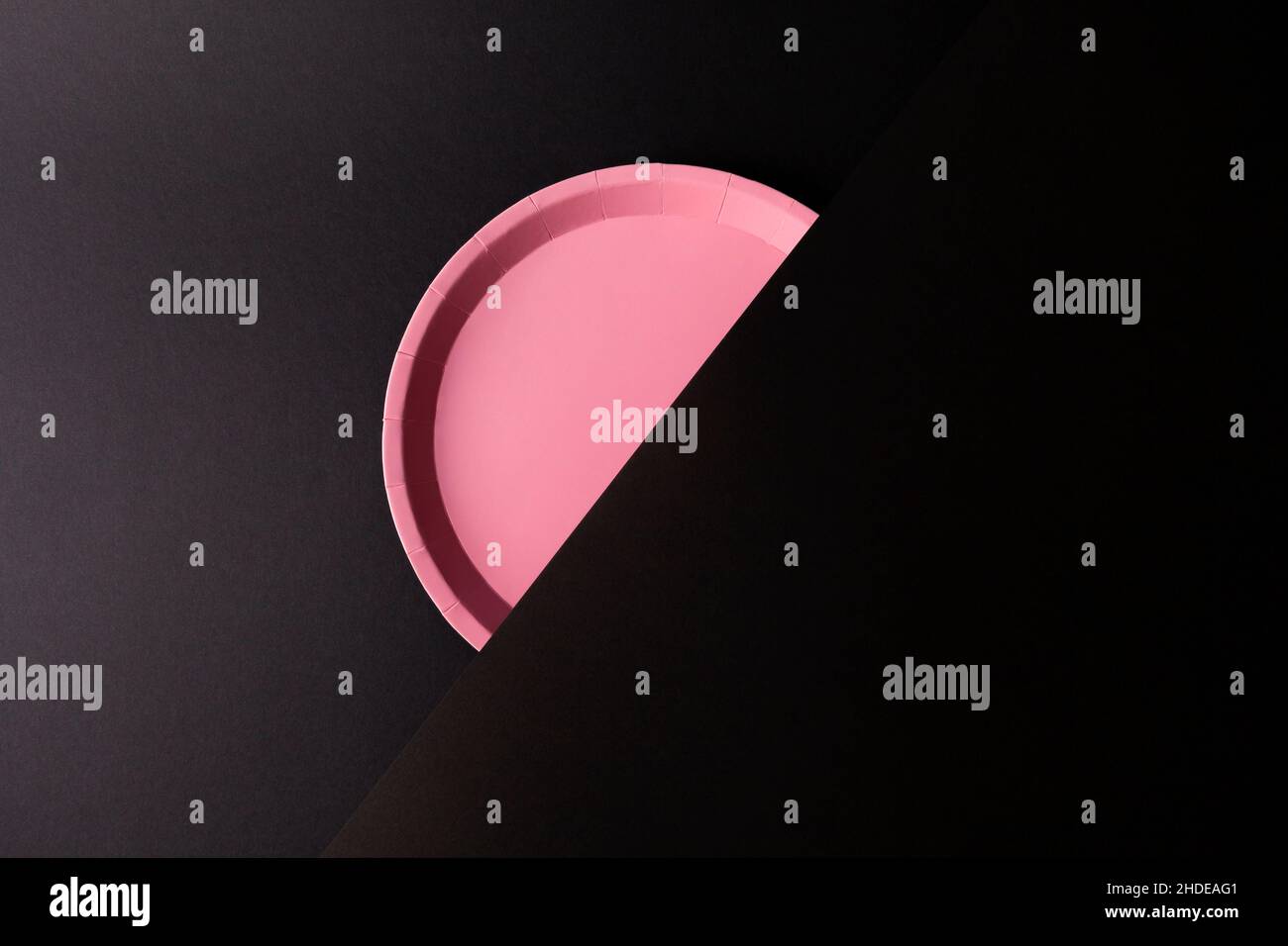 Clean and minimalist pink color design with black background Stock ...