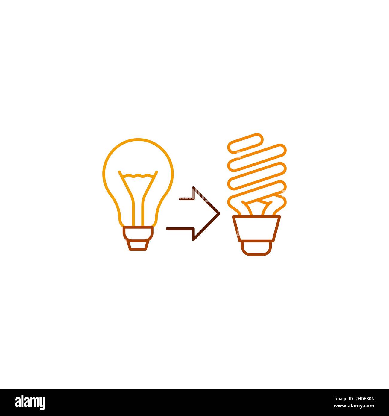 development light bulb line vector. Innovation in lamp indastry. Stock ...