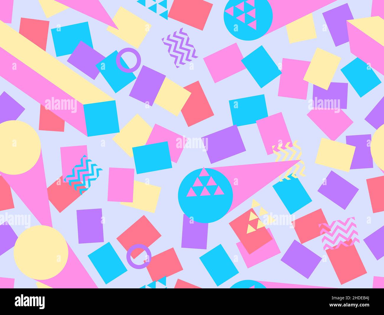 Memphis seamless pattern. Geometric elements memphis in the style of 80 ...
