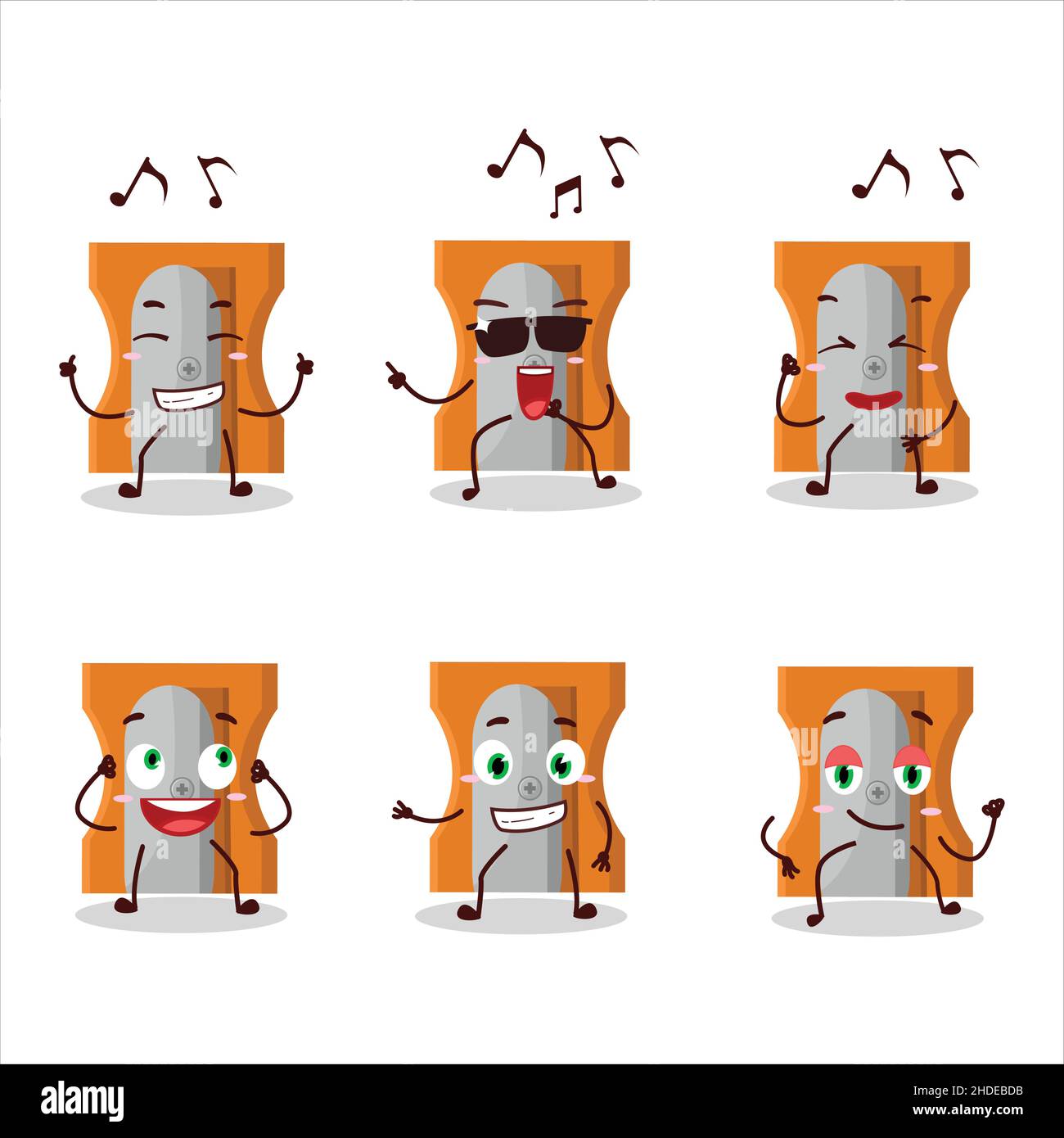 An image of orange pencil sharpener dancer cartoon character enjoying ...