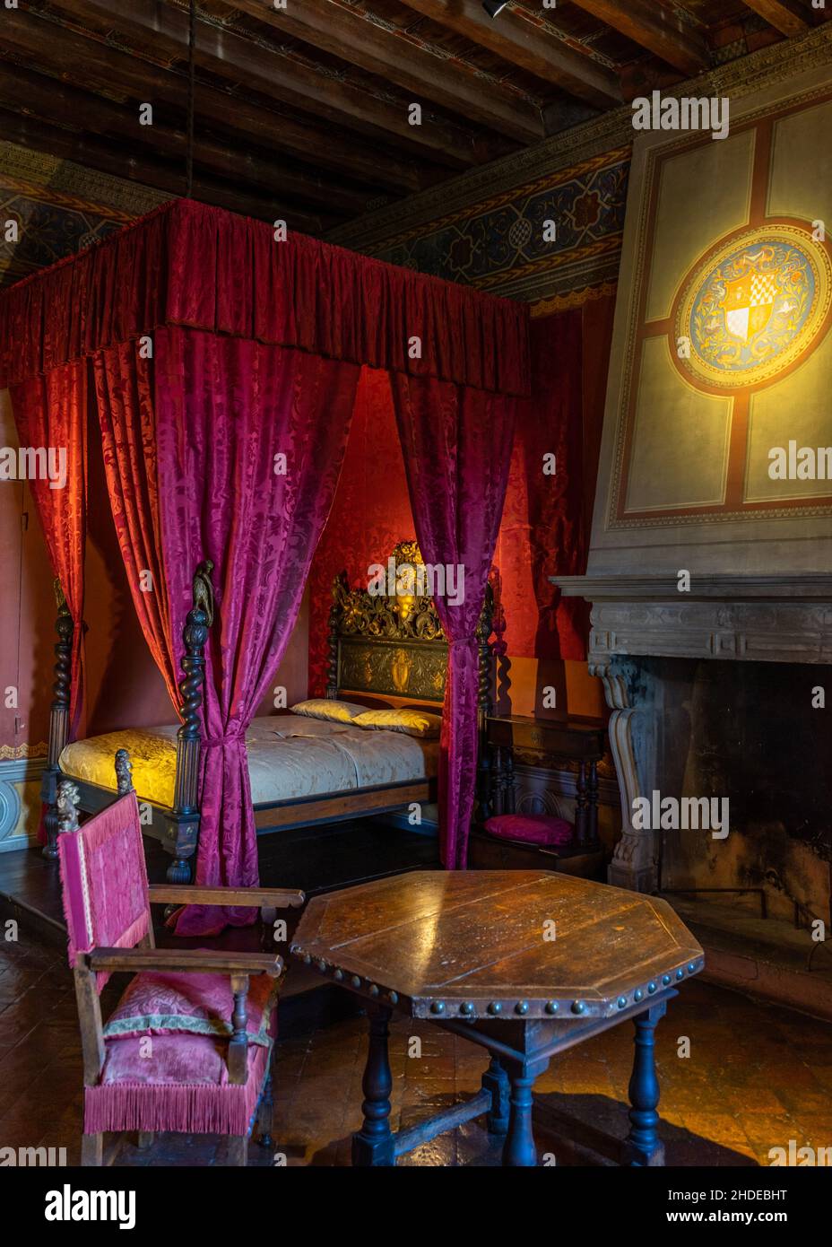 Interior of Gradara castle (Castello Malatestiano), famous as the ...