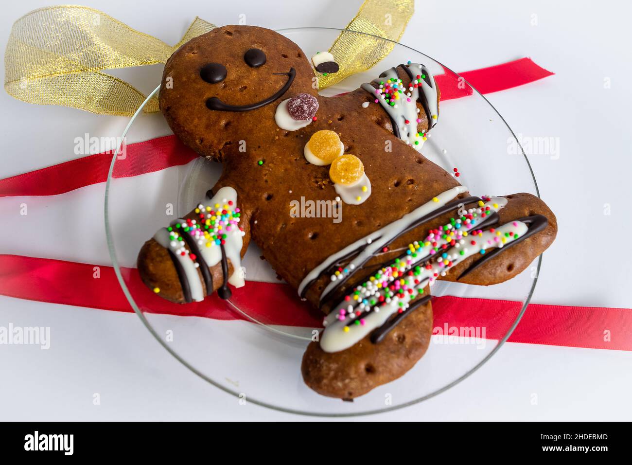 beautiful Christmas background with gingerbread man Stock Photo - Alamy