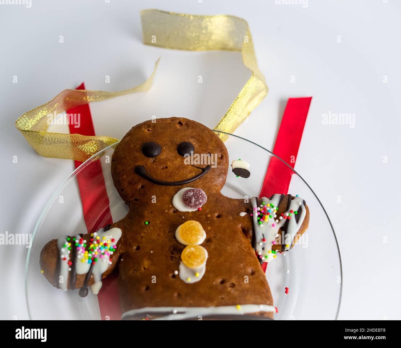 beautiful Christmas background with gingerbread man Stock Photo - Alamy