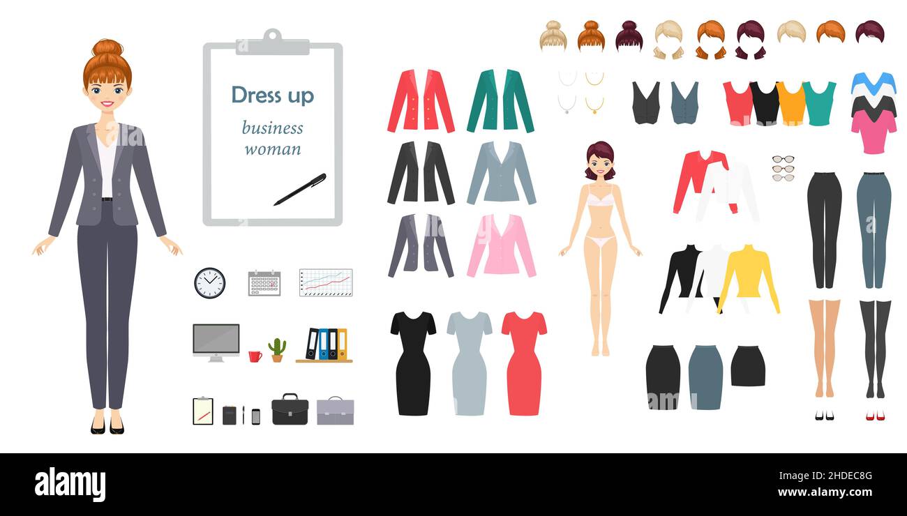 Paper dress up doll Stock Vector Images - Alamy