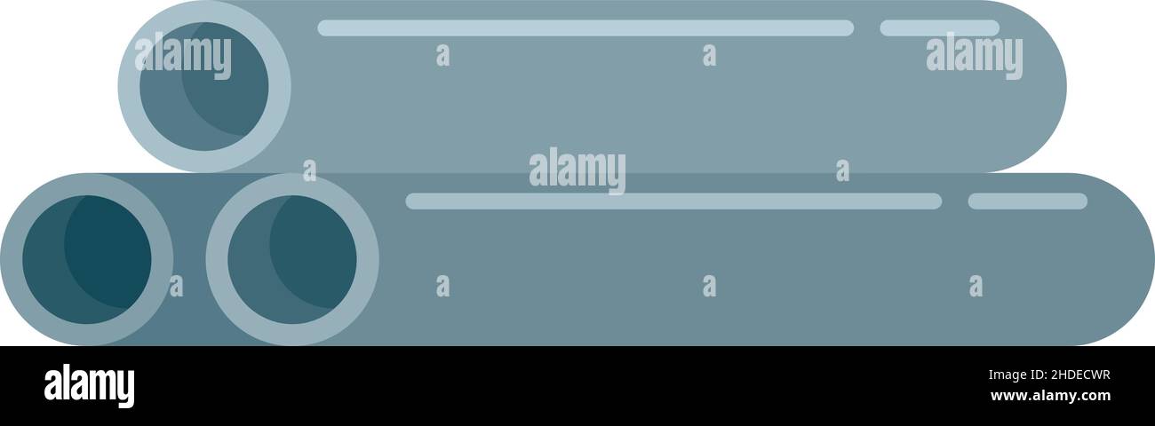 Metal pipes icon. Flat illustration of Metal pipes vector icon isolated ...