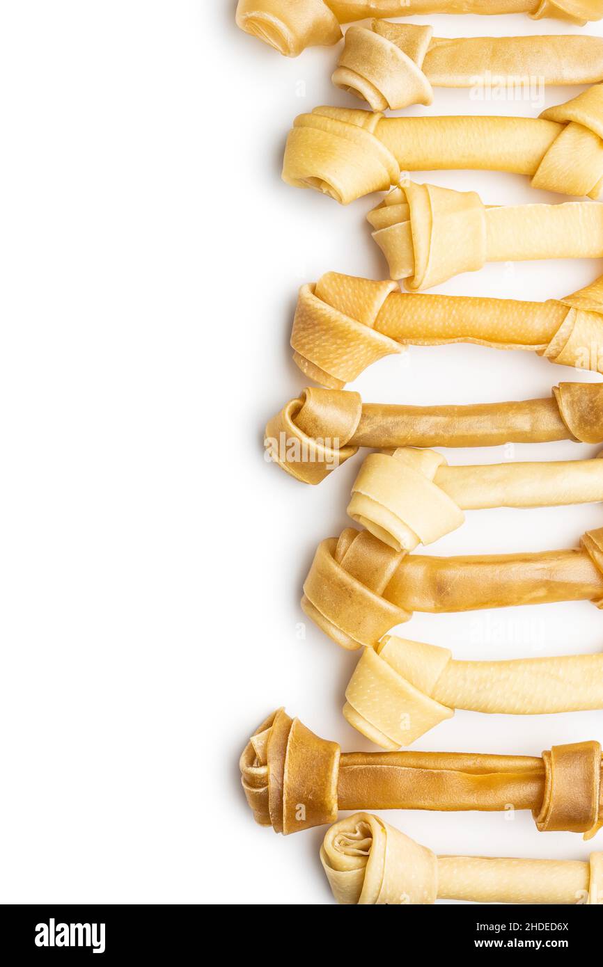 Delicacy for dogs. Chewing bone for dog isolated on white background ...