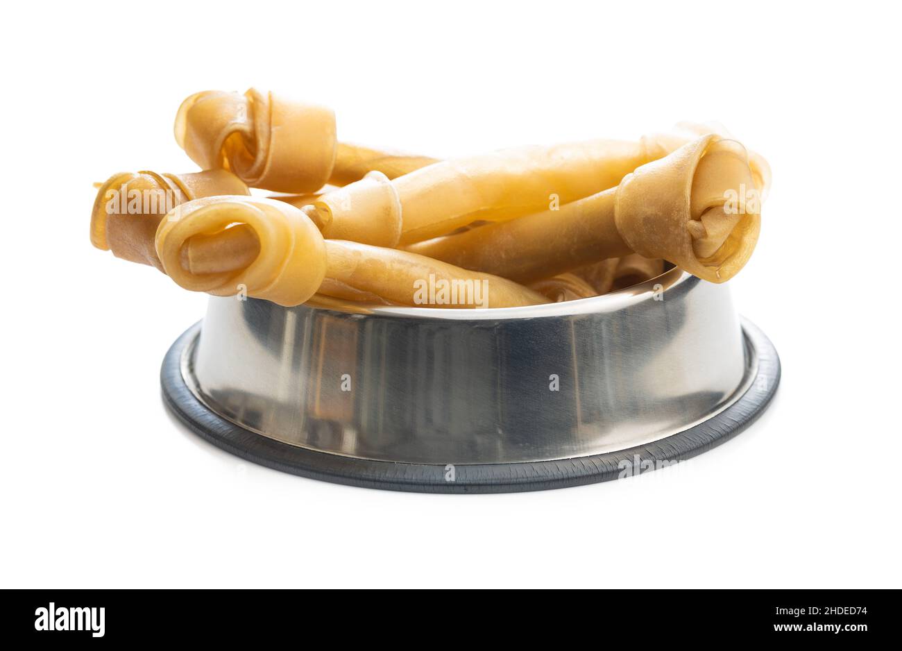 Delicacy for dogs. Chewing bone for dog isolated on white background ...