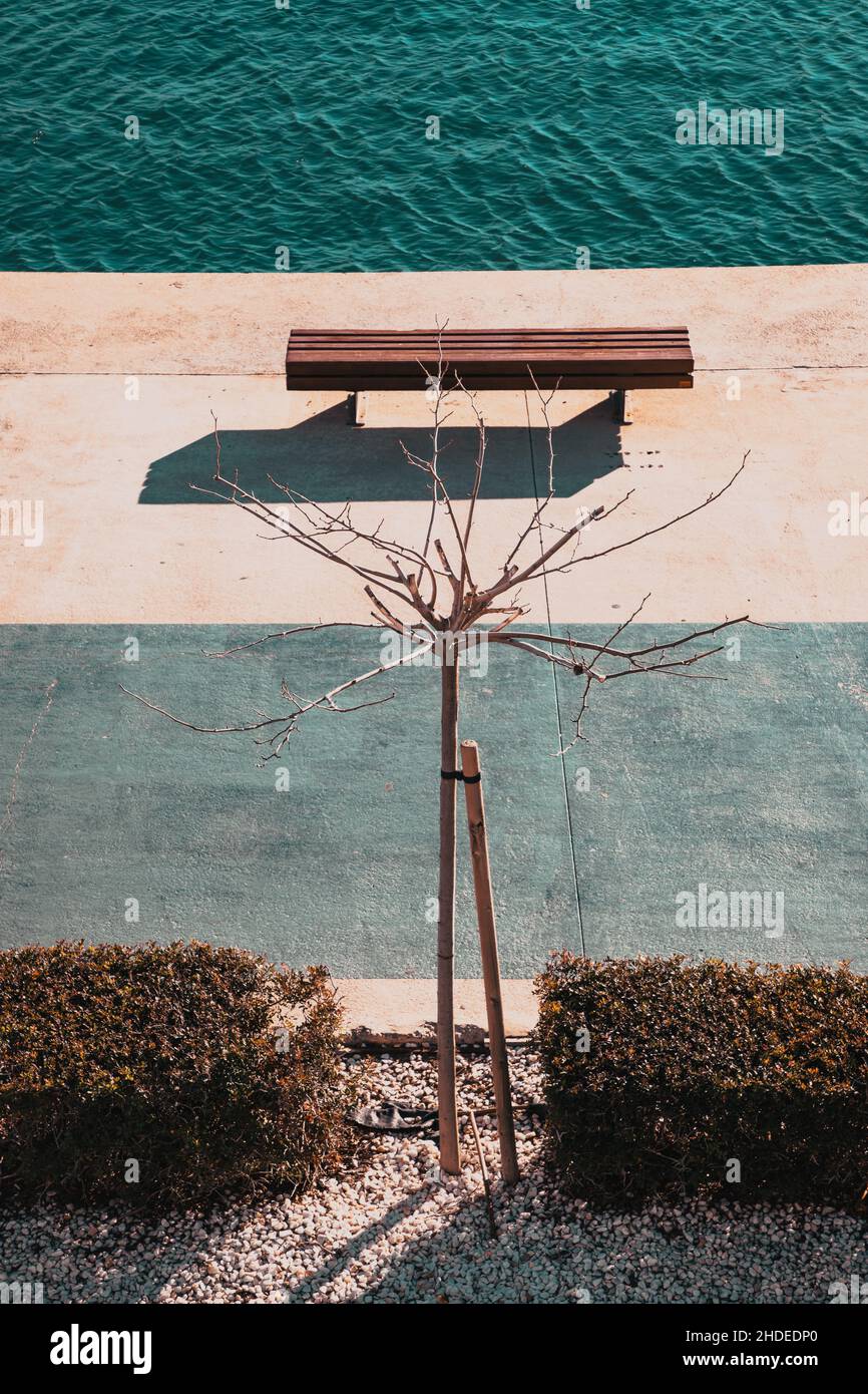 minimal composition in the city: sea grass concrete urban space Stock ...