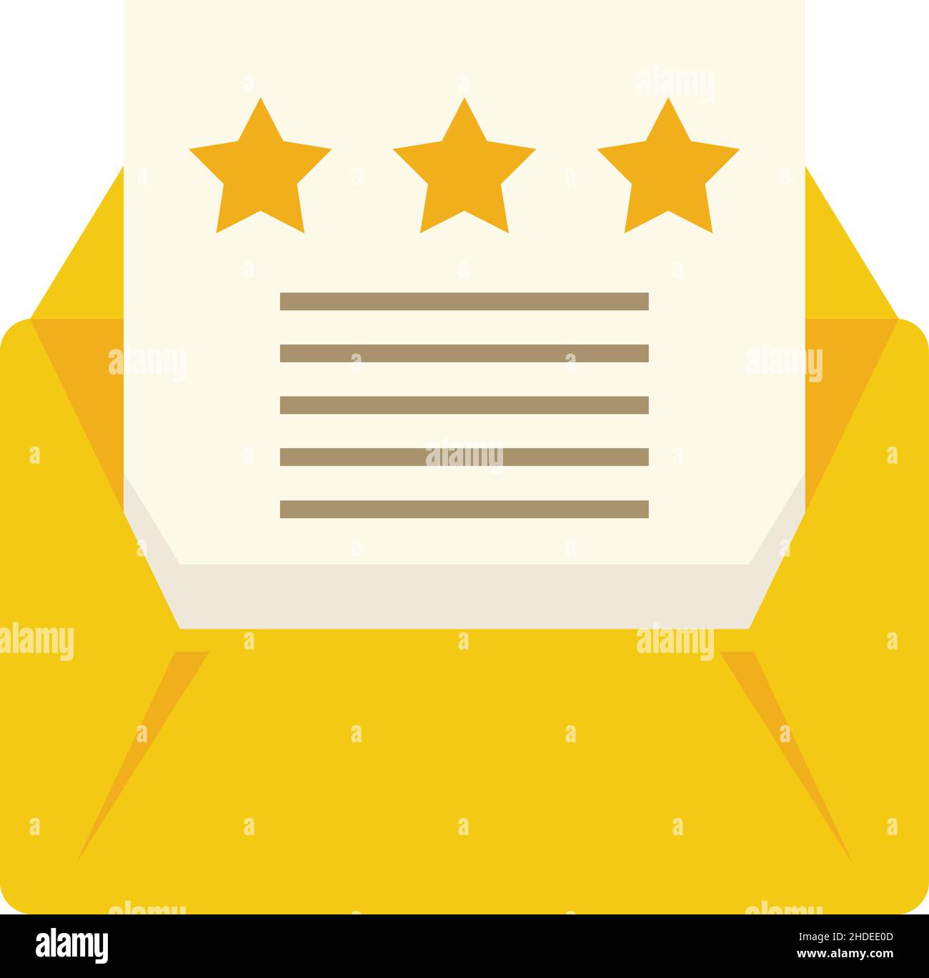 Attestation mail icon. Flat illustration of Attestation mail vector ...