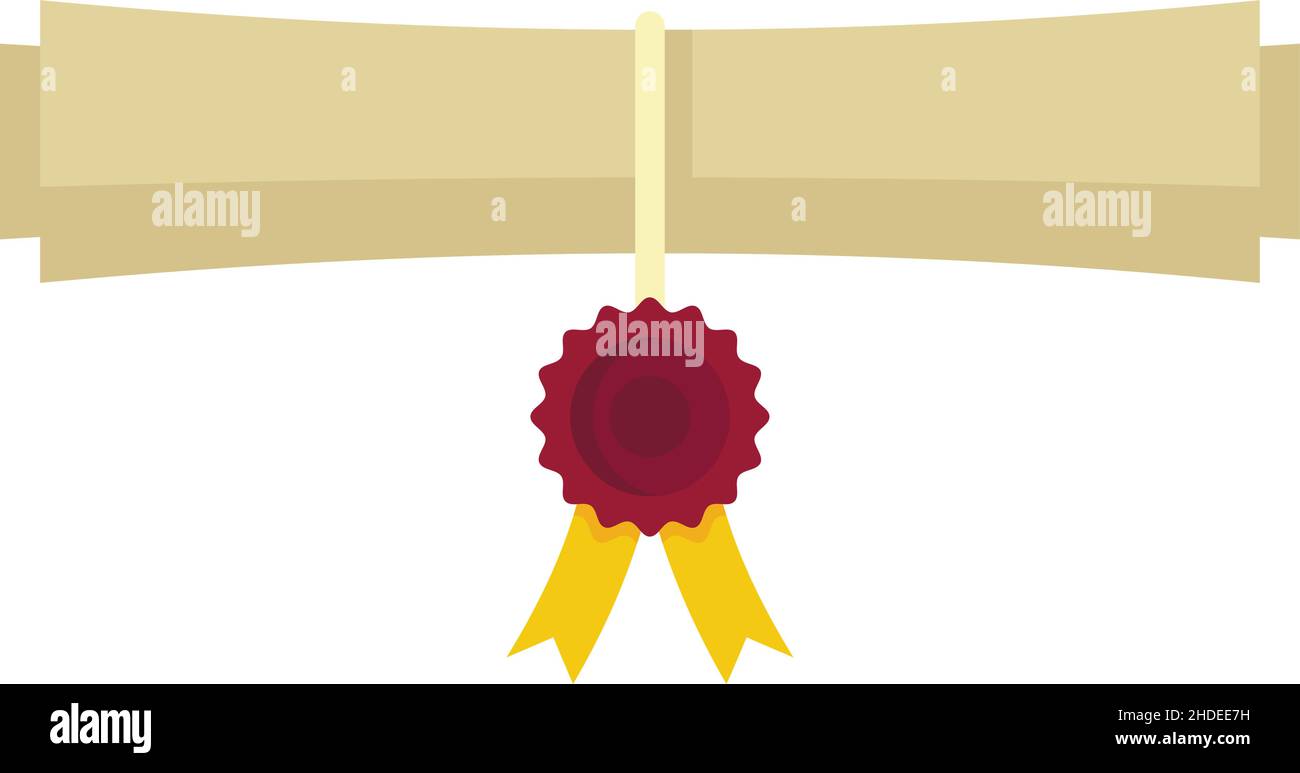 Attestation roll icon. Flat illustration of Attestation roll vector ...